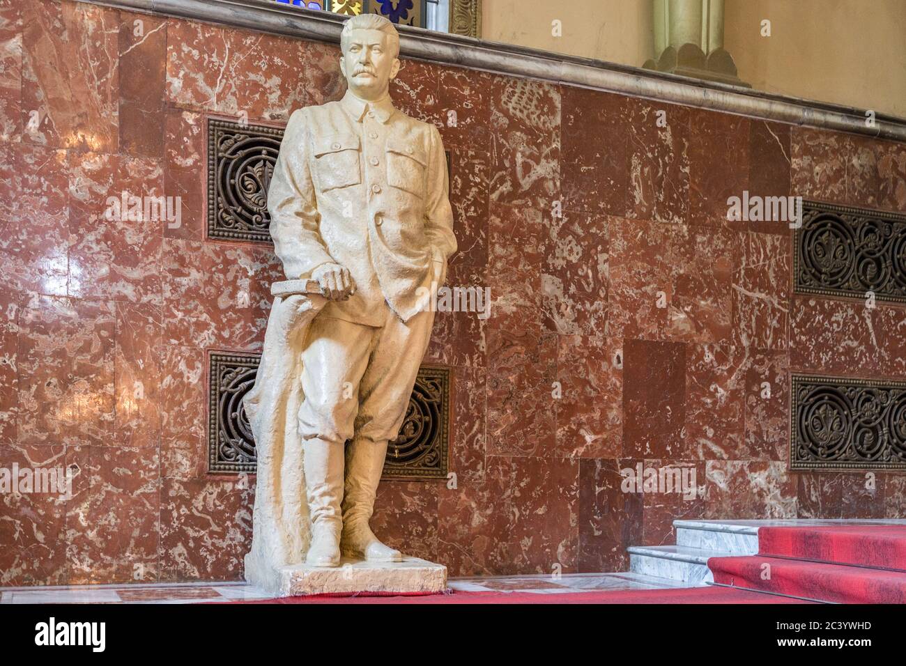 Entrance hall; Statue: The Joseph Stalin Museum, Gori, Georgia ...