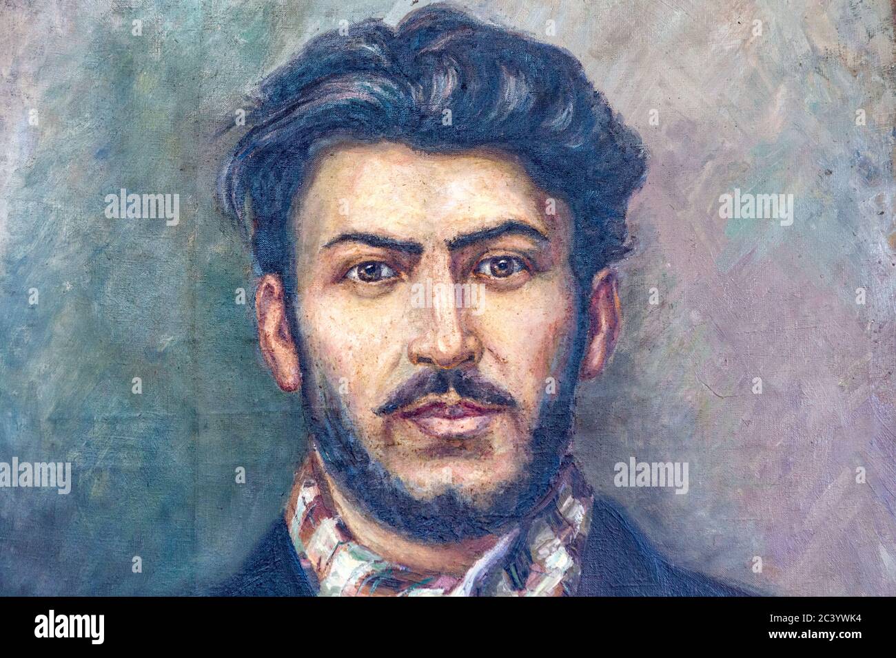 Portrait of young Stalin: he Joseph Stalin Museum, Gori, Georgia ...