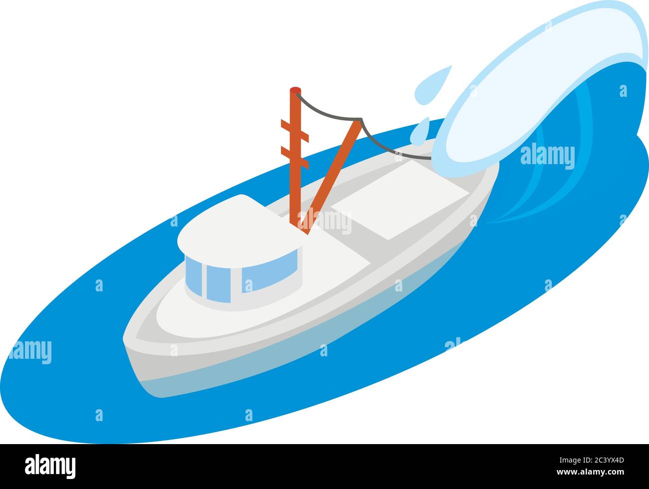 Fishing trawler icon, isometric style Stock Vector Image & Art - Alamy