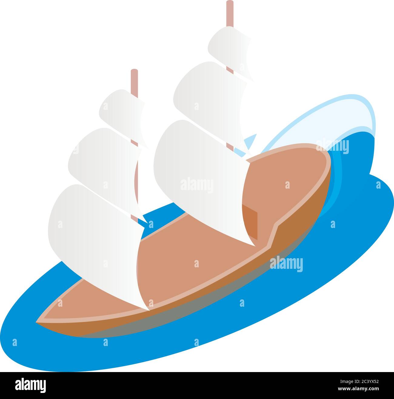 Sailing ship icon, isometric style Stock Vector Image & Art - Alamy