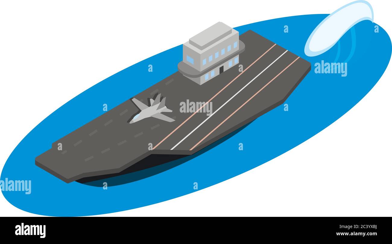 Aircraft carrier icon, isometric style Stock Vector Image & Art - Alamy