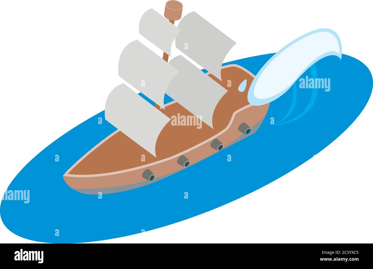 Sailing vessel icon, isometric style Stock Vector Image & Art - Alamy