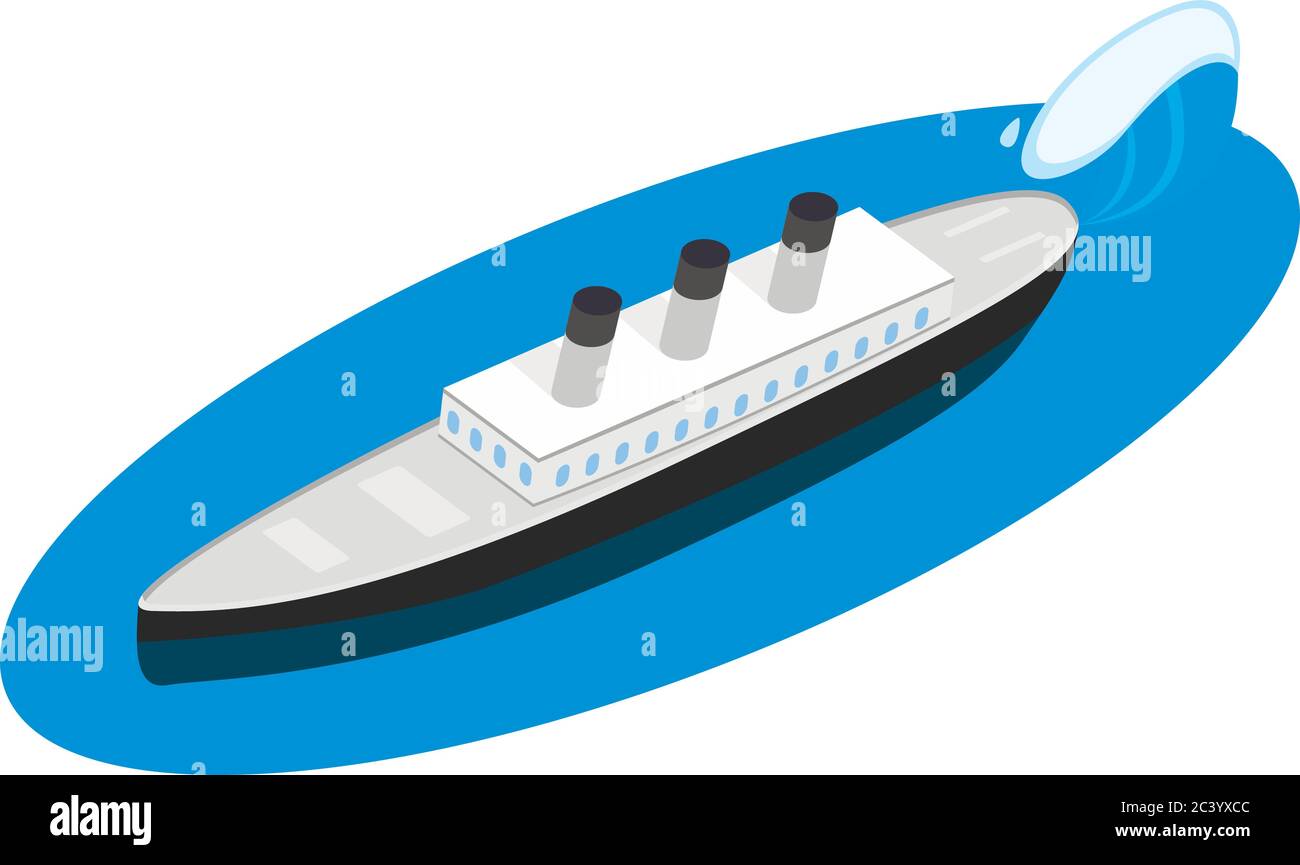 Steamship icon, isometric style Stock Vector Image & Art - Alamy