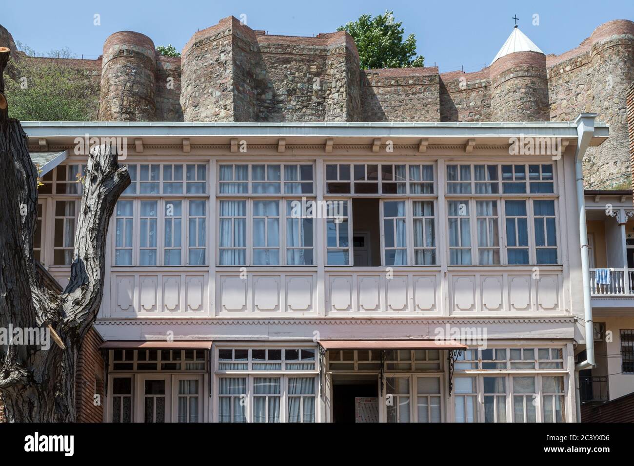 Typical old buildings of Old Tbilisi, Georgia Stock Photo - Alamy