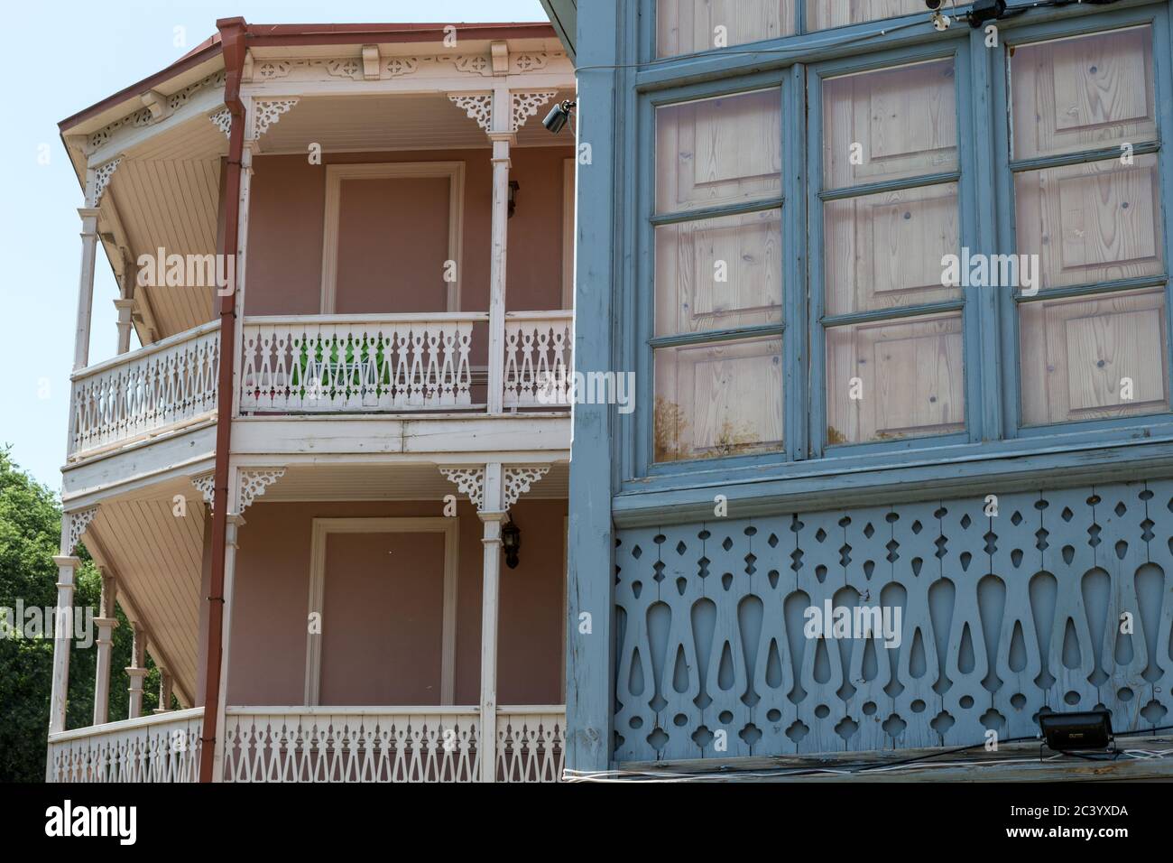Typical old buildings of Old Tbilisi, Georgia Stock Photo - Alamy