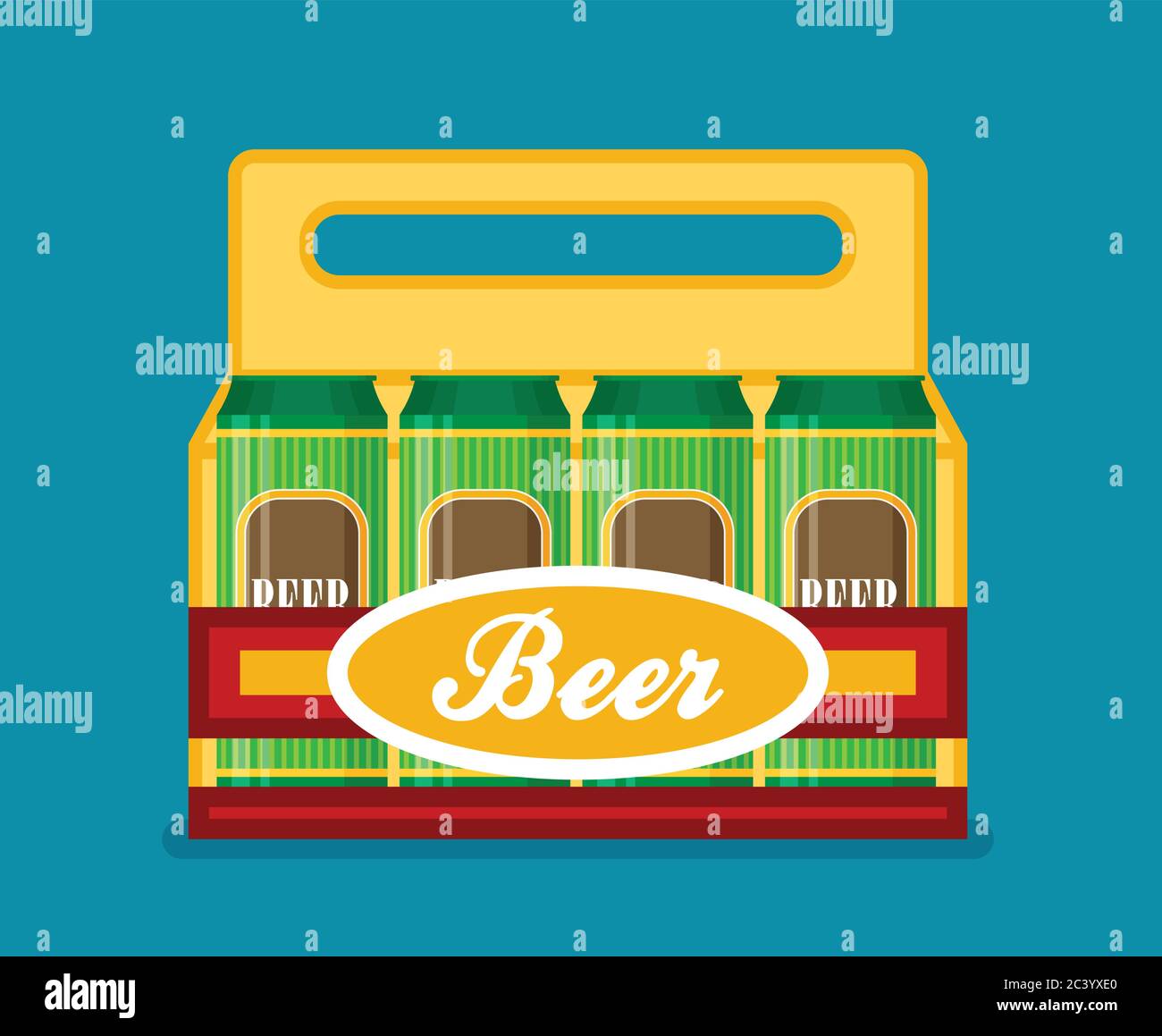 Six pack beer cans Stock Vector Images - Alamy