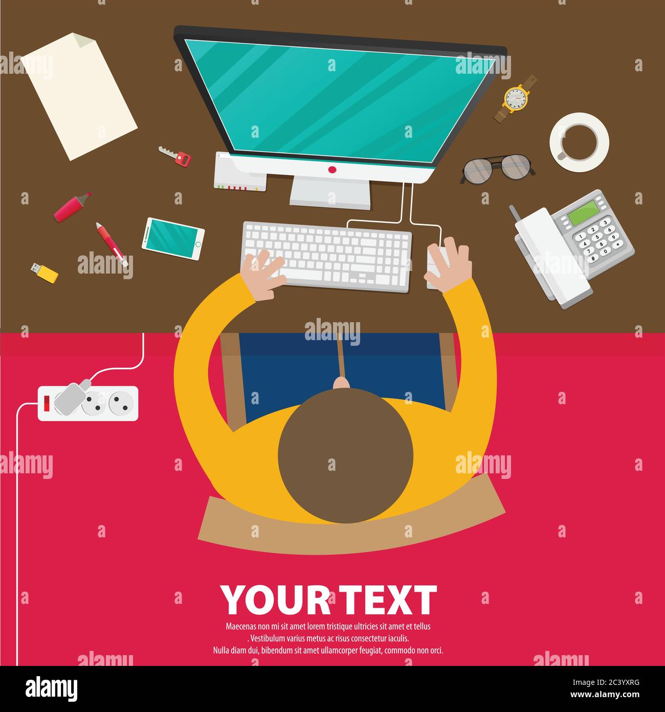 Creative Business and Office Conceptual Vector Design Stock Vector ...