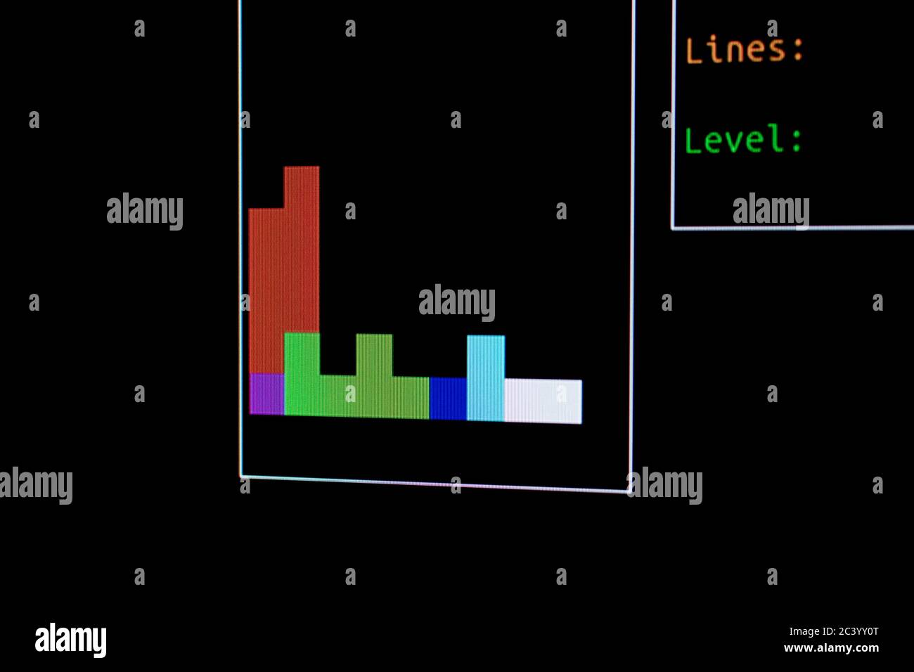 8-bit electronic game running on the terminal of an open source ...