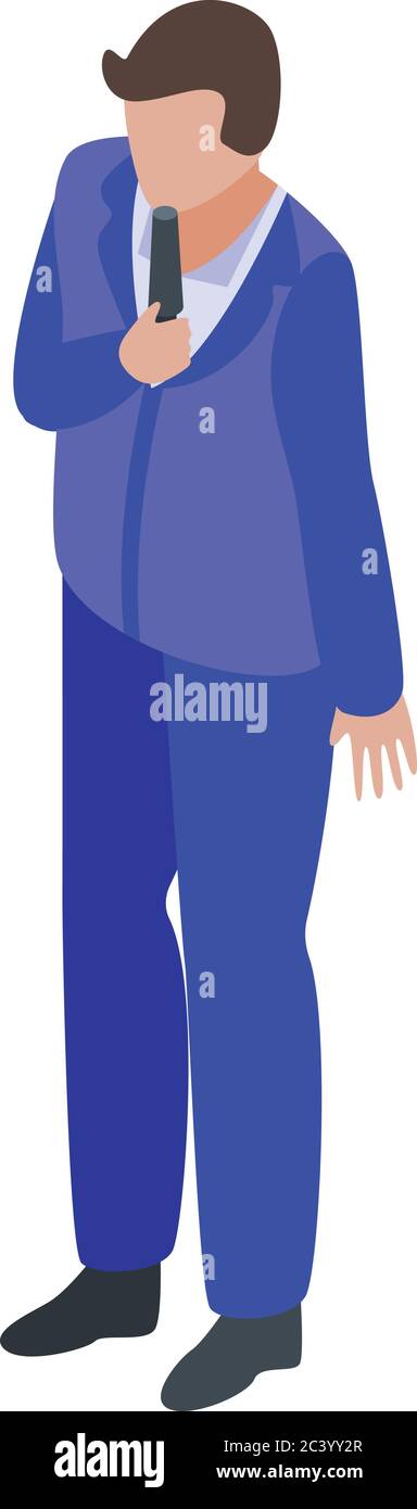 Live tv presenter icon, isometric style Stock Vector Image & Art - Alamy