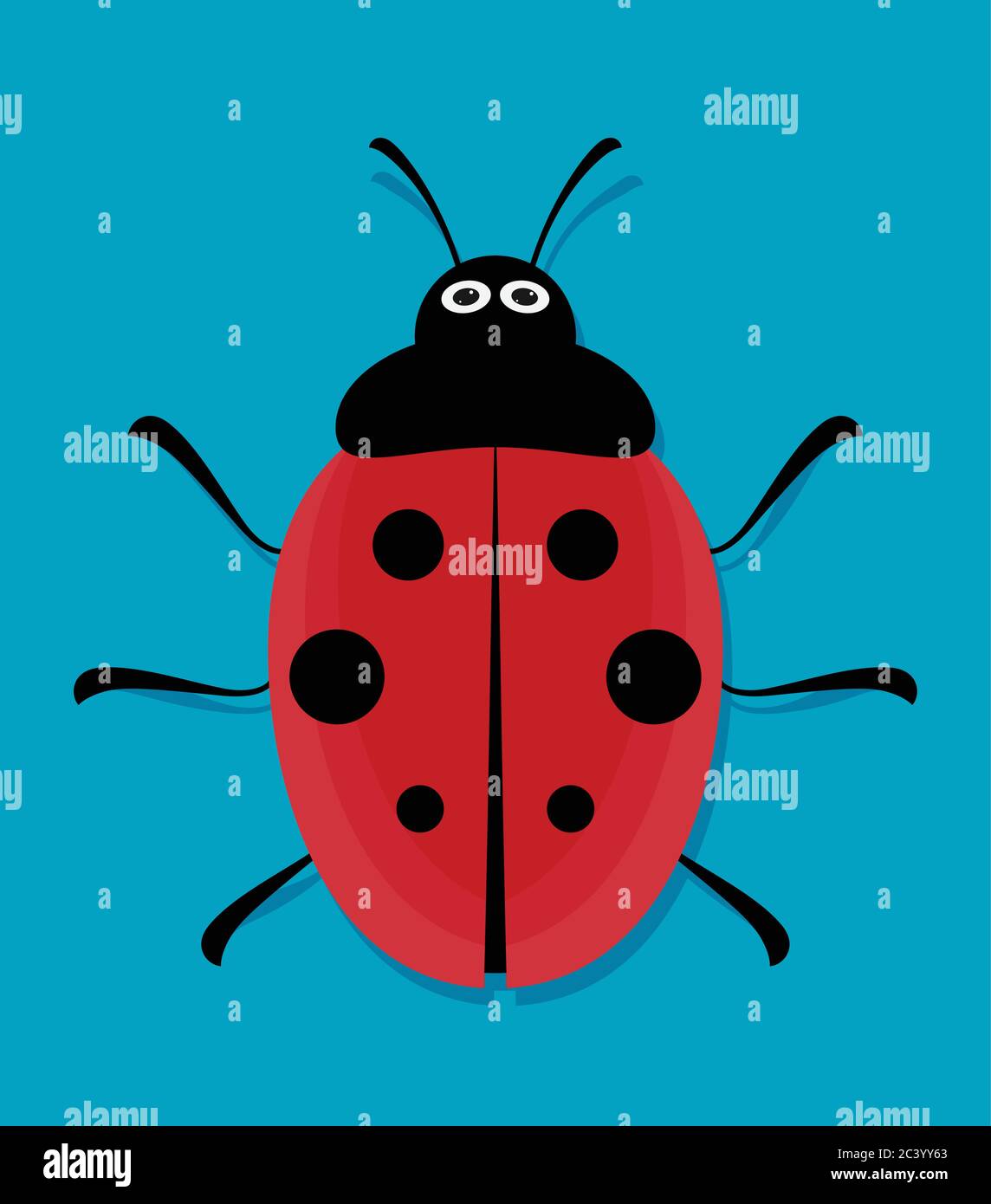 Cute ladybug. Flat vector Stock Vector Image & Art - Alamy