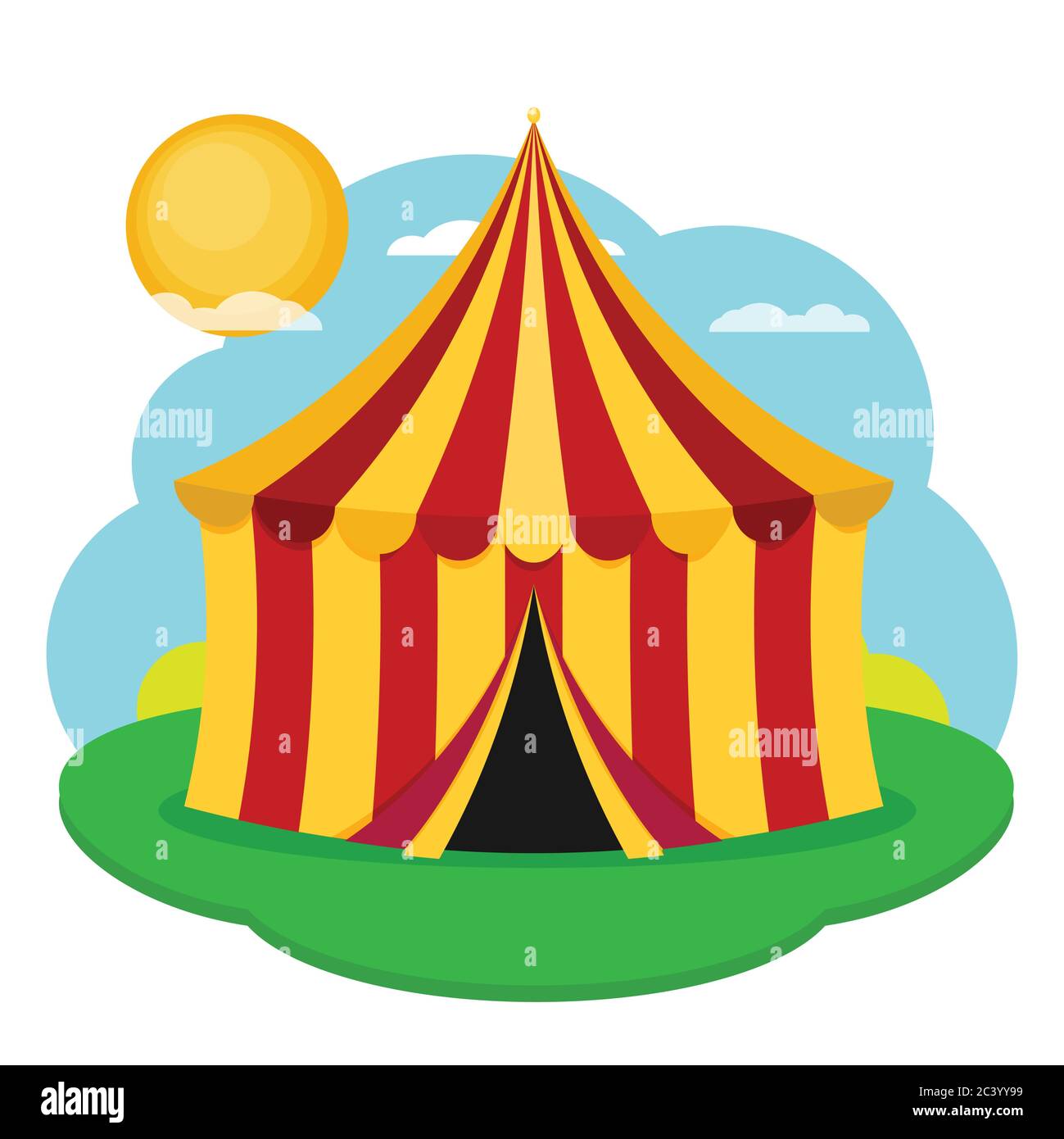Vintage circus tent flat Cut Out Stock Images & Pictures - Alamy