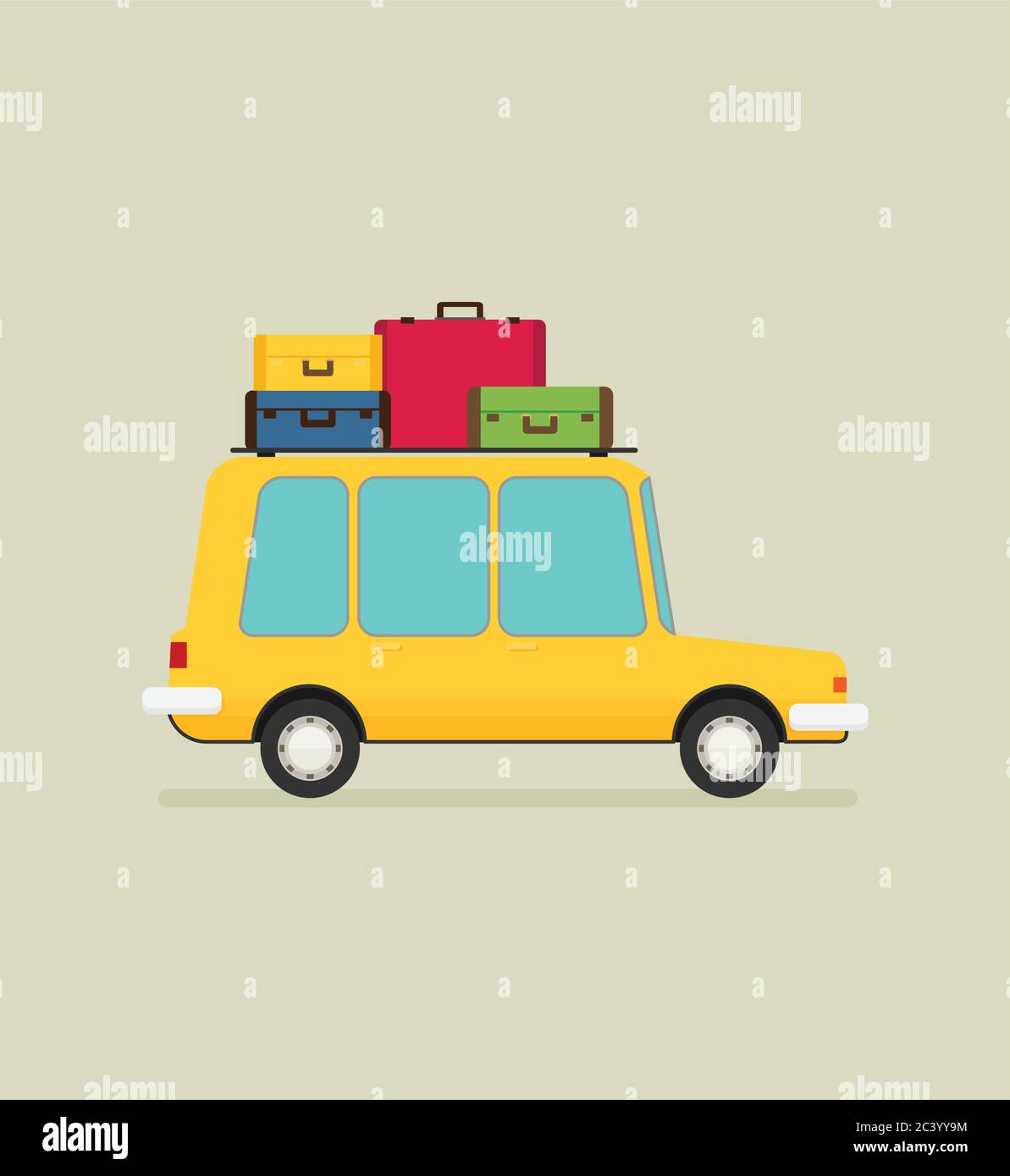 Vector illustration of a retro travel van Stock Vector Image & Art - Alamy