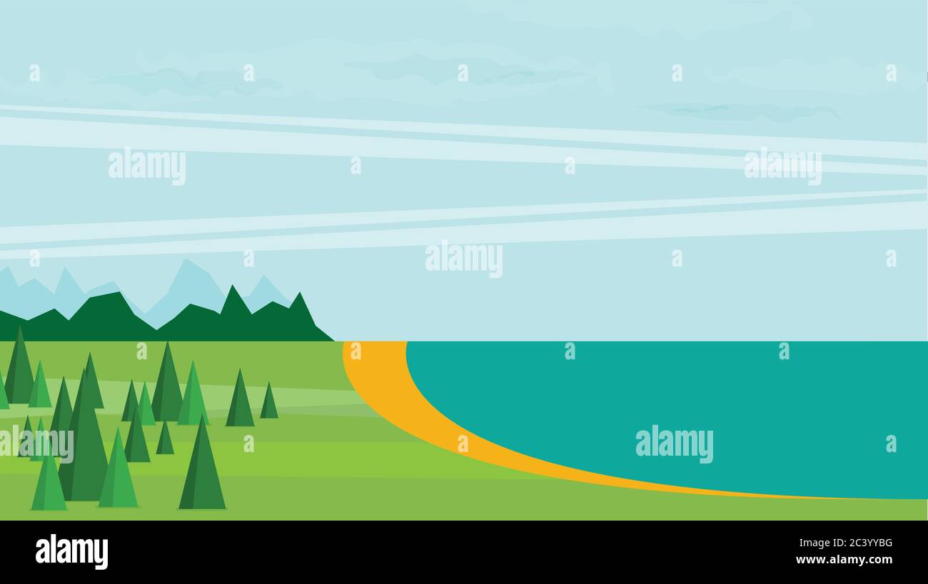 Natural landscape. Vector illustration Stock Vector Image & Art - Alamy