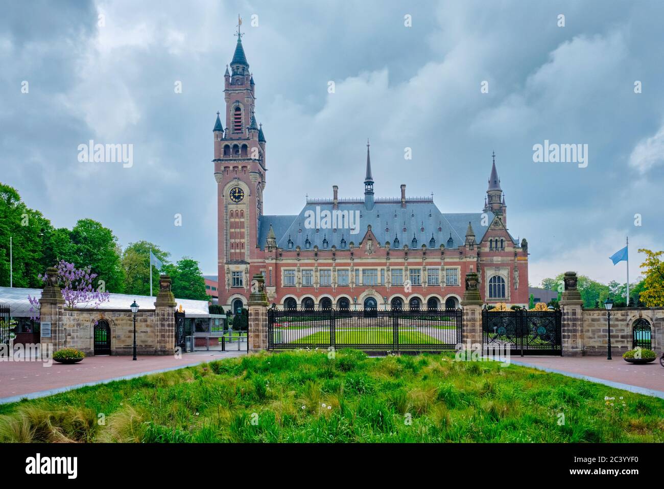 The Peace Palace international law administrative building in The Hague ...