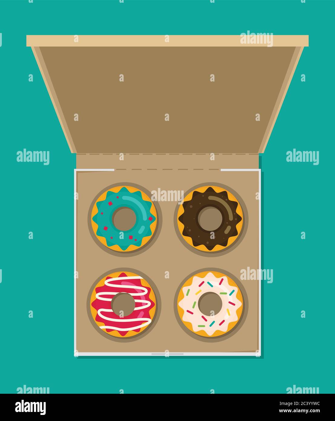 Cake in box Stock Vector Images - Alamy