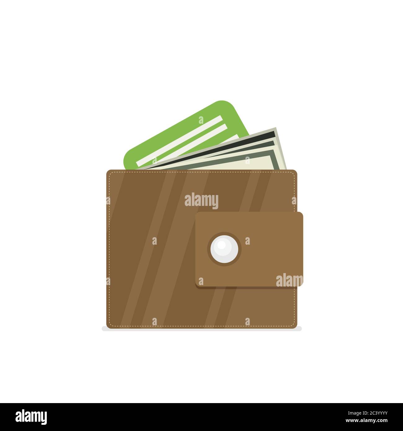 Wallet. Flat style vector illustration Stock Vector Image & Art - Alamy