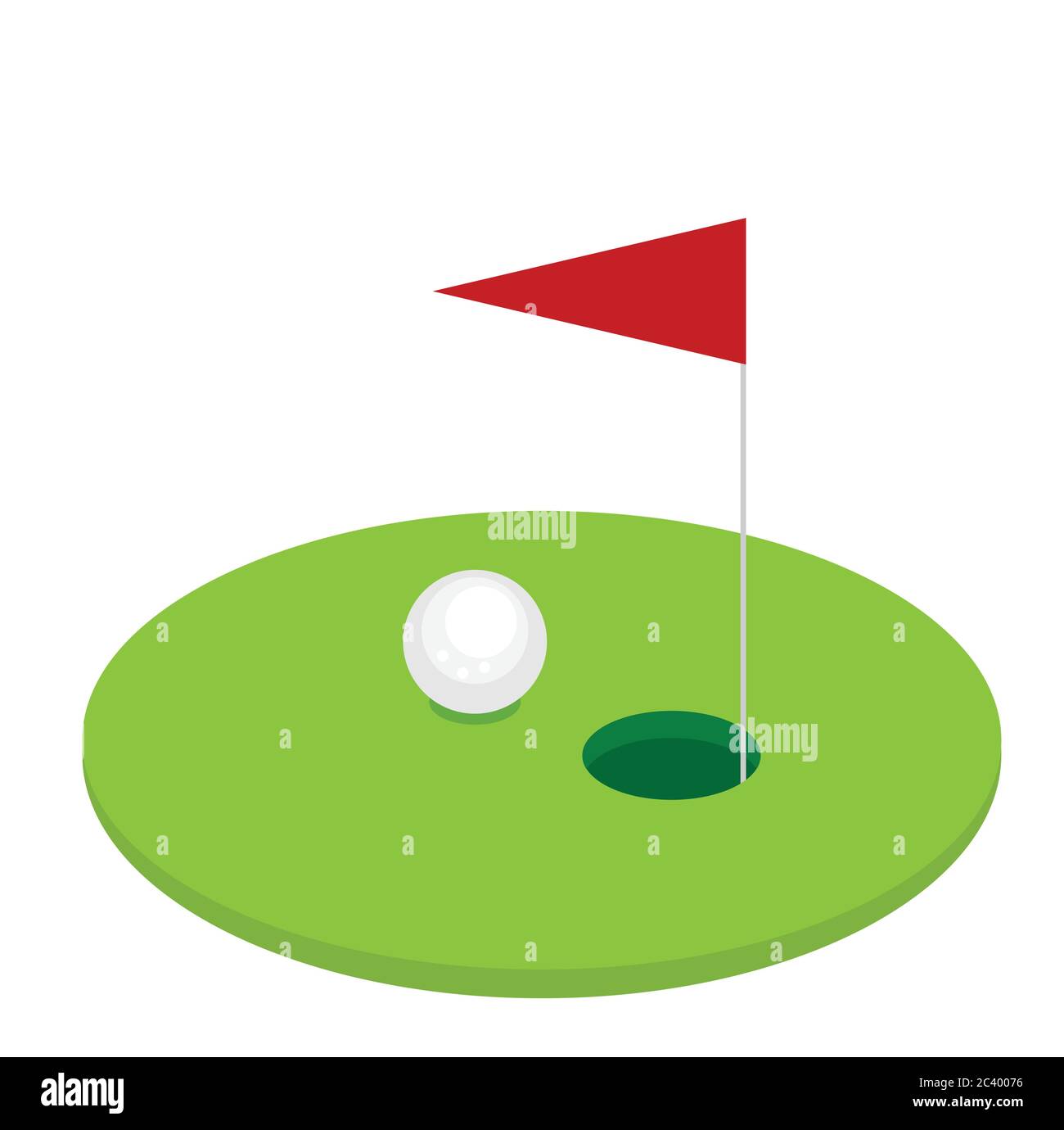 Golf flag lake Stock Vector Images - Alamy