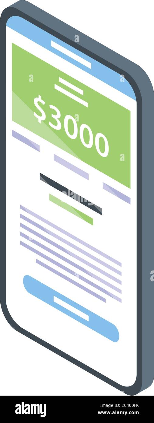 Invoice document smartphone design Stock Vector Images - Alamy