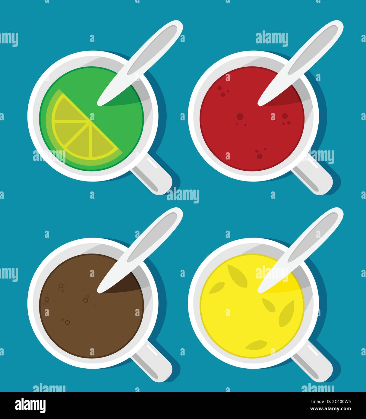 Teacup overhead Stock Vector Images - Alamy