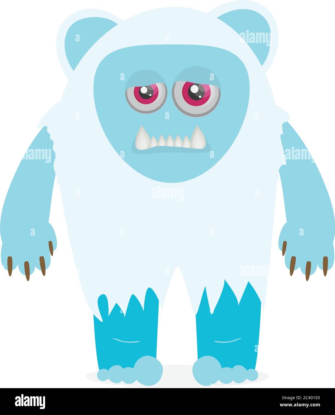 Yeti character flat vector isolated on white background Stock Vector ...