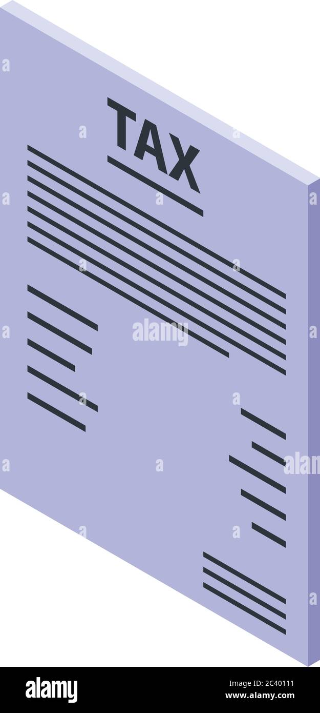 Tax paper icon, isometric style Stock Vector Image & Art - Alamy