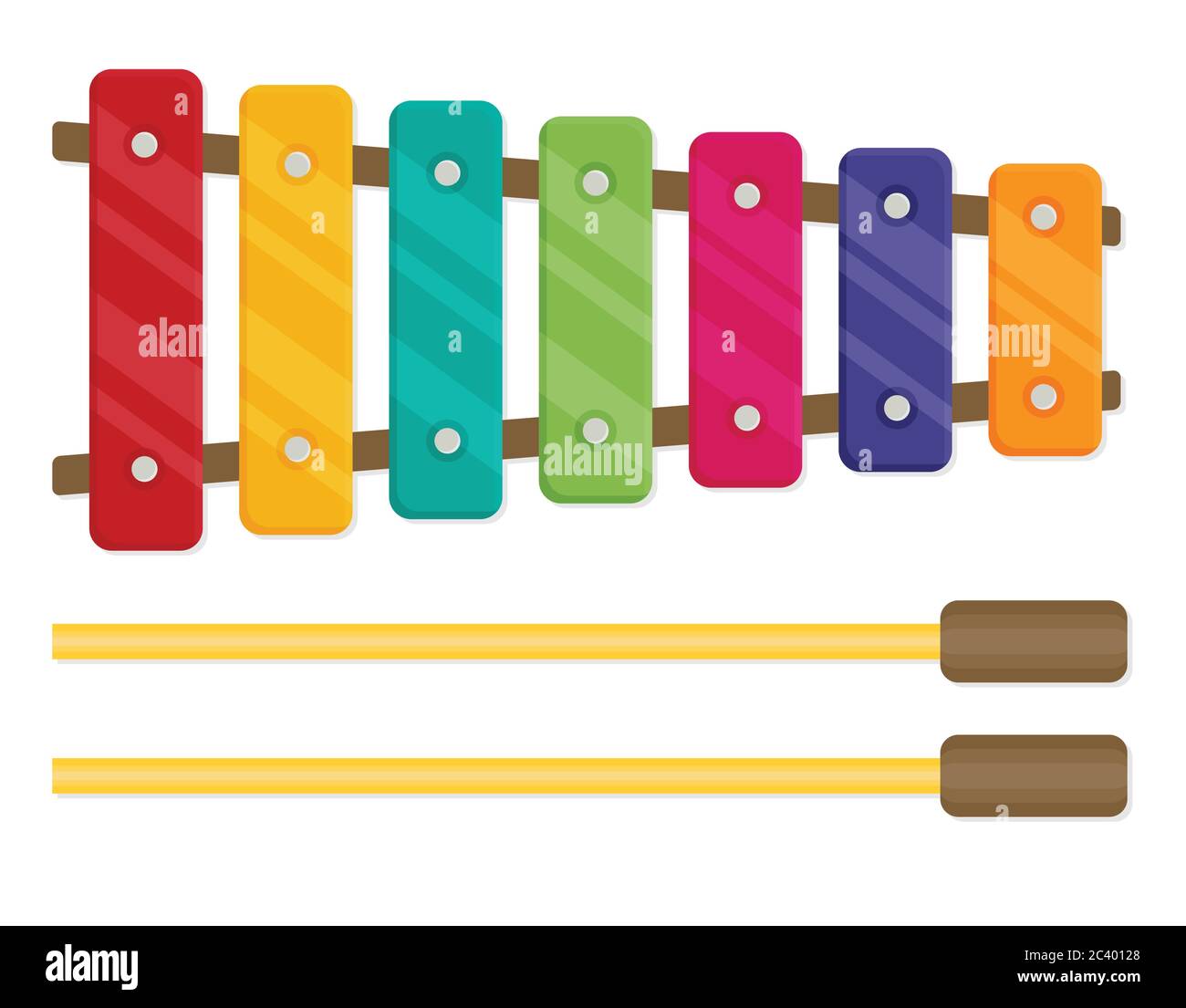 Flat vector Colorful xylophone toy Stock Vector Image & Art - Alamy