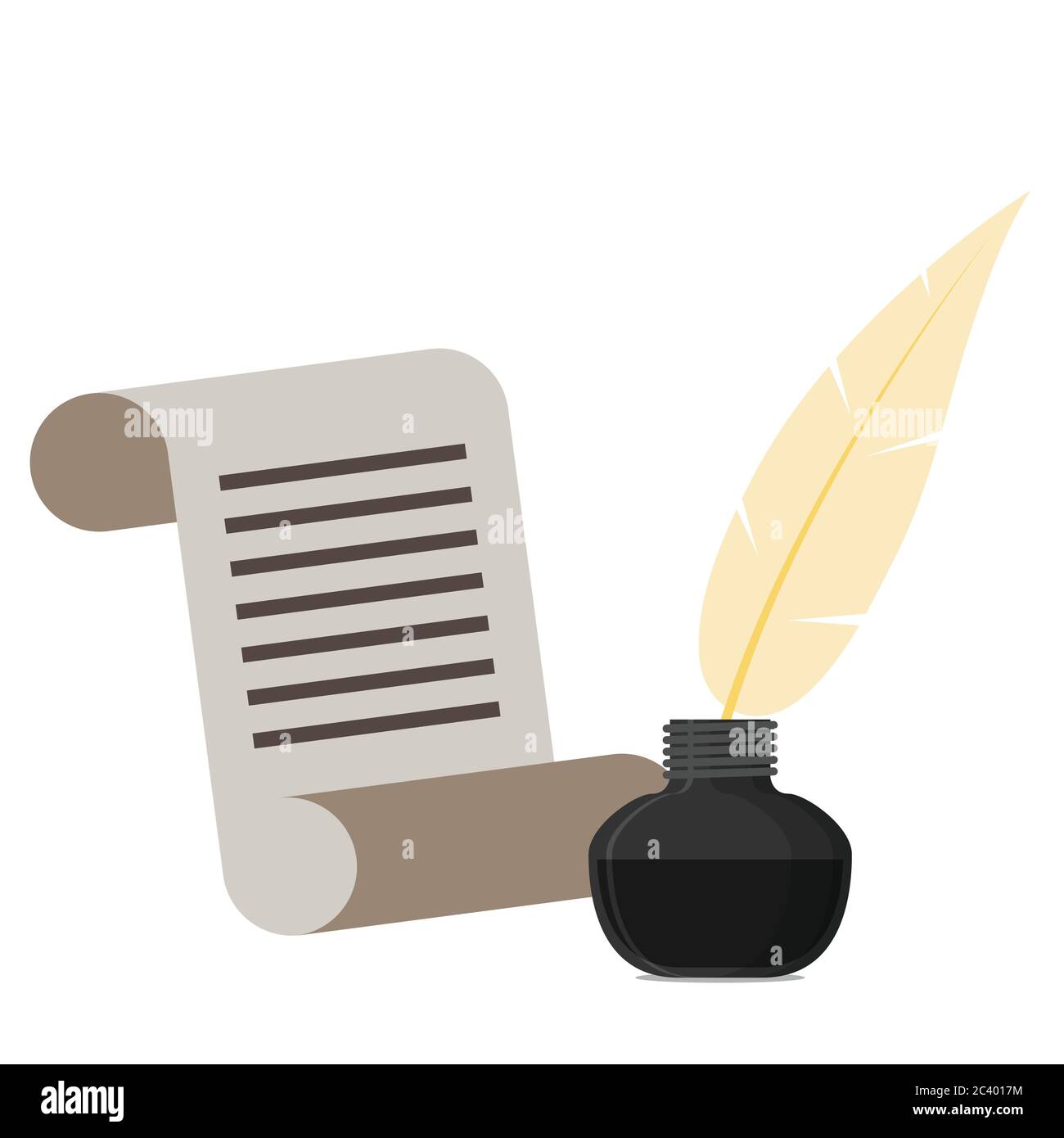 Ink with pen flat vector icon Stock Vector Image & Art - Alamy