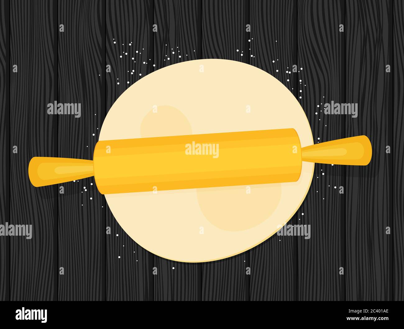 Rolling pin homemade baking Stock Vector Images - Alamy