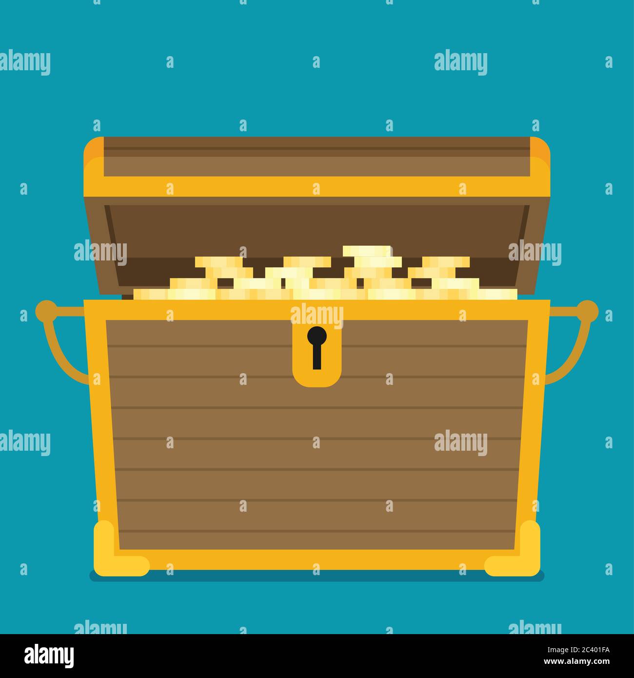 Flat illustration of chest vector icon Stock Vector Image & Art - Alamy