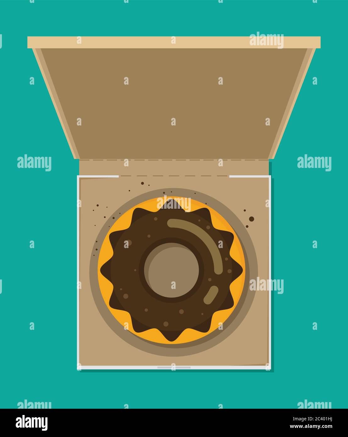 Donut box Stock Vector Images - Alamy