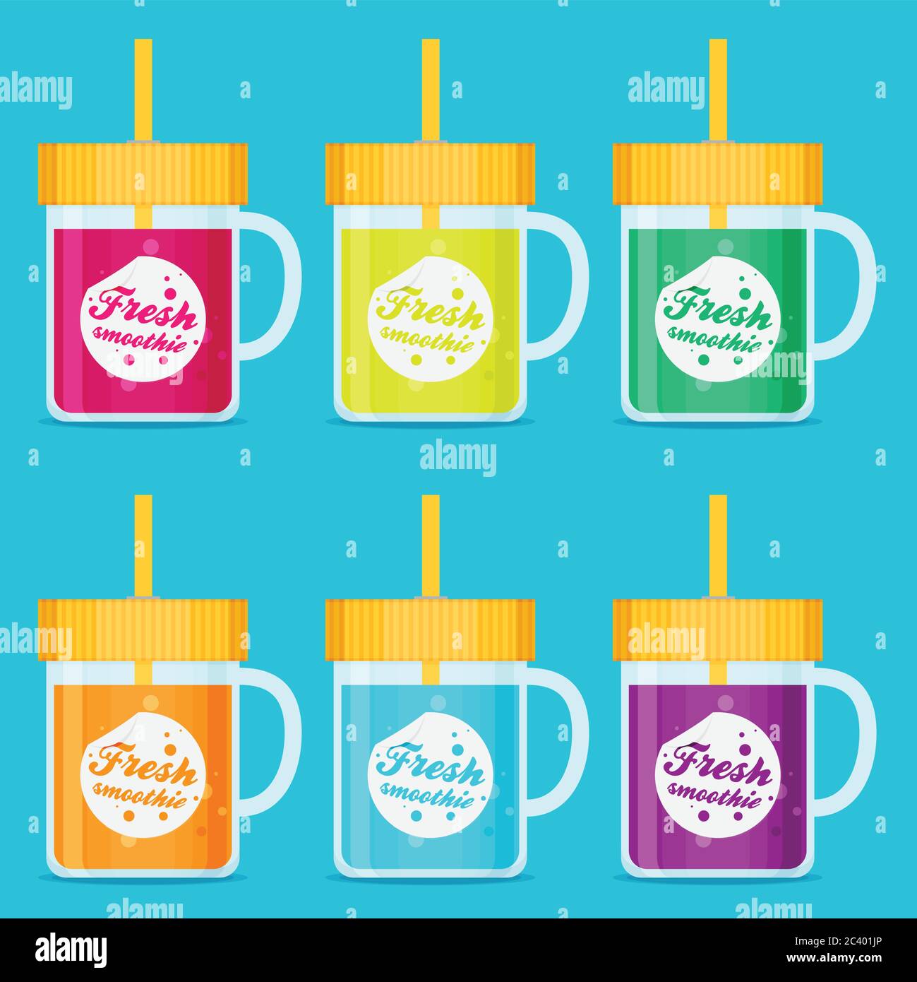 Smoothie summer bar menu Stock Vector Images - Alamy