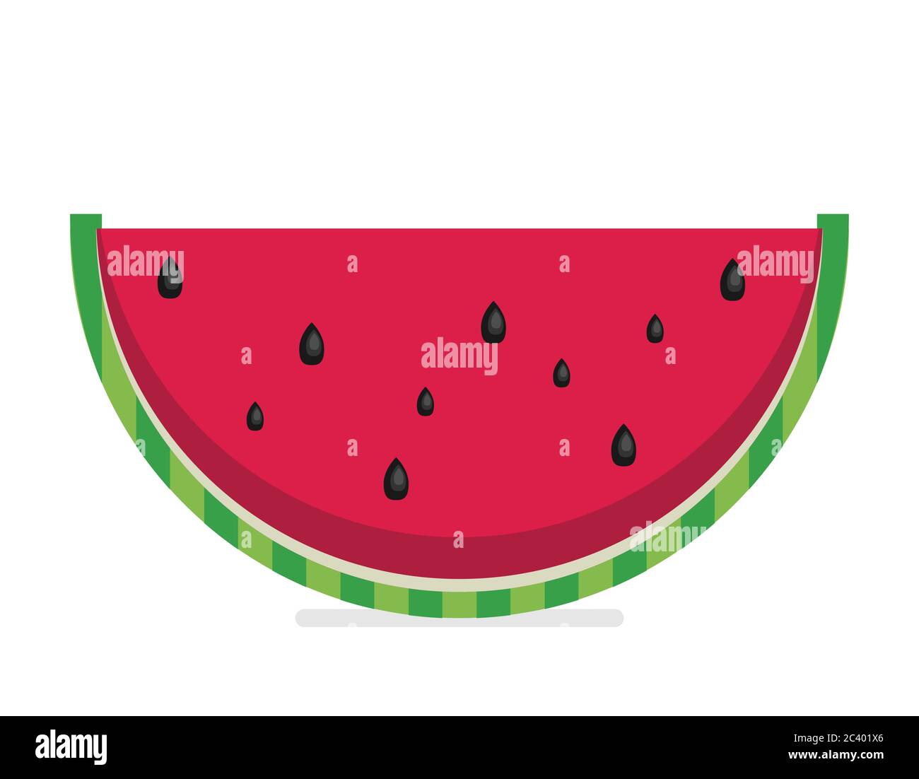Water melon bitten piece cartoon vector illustration Stock Vector Image ...