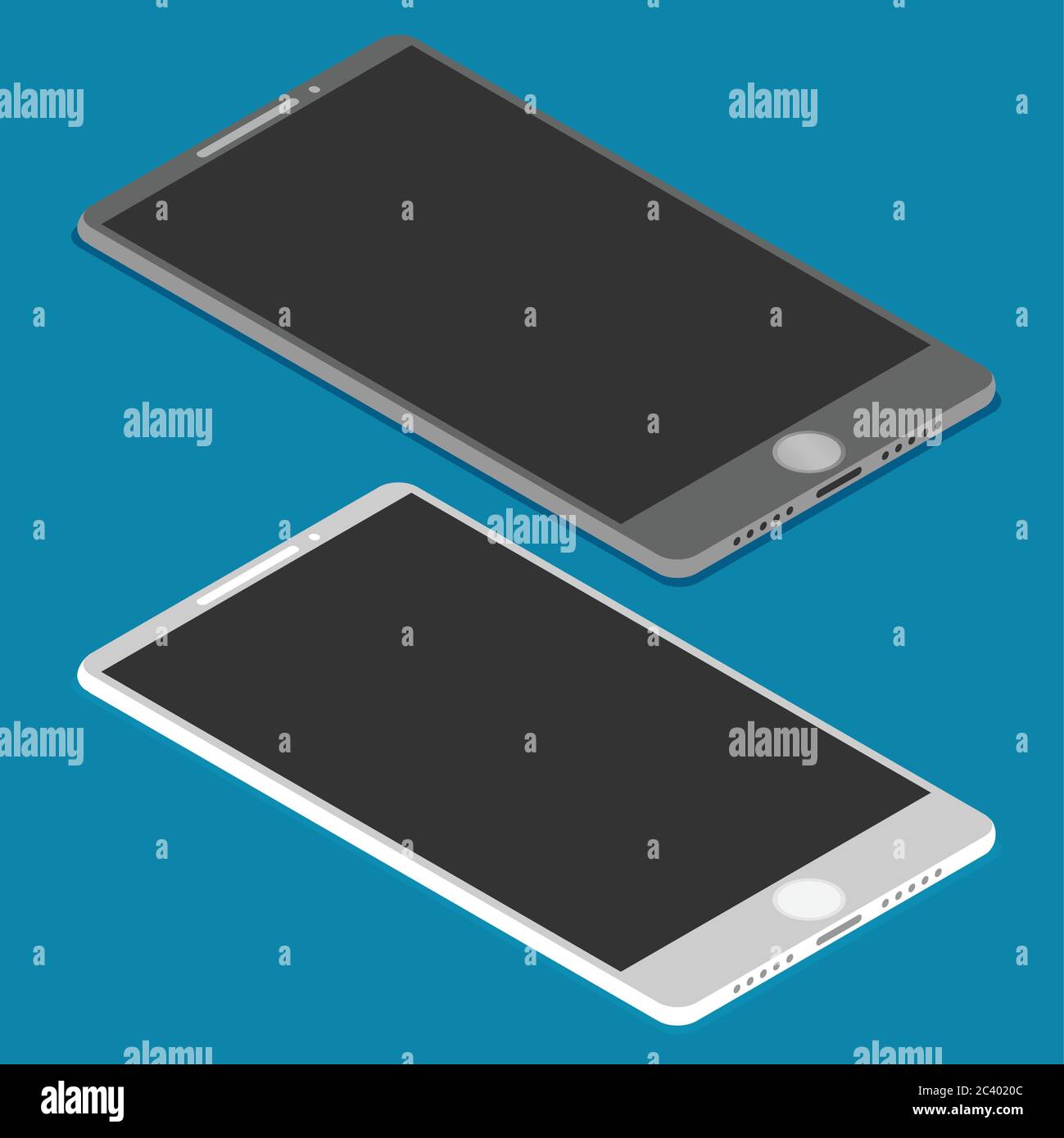 Isometric icon of mobile phone in flat style Stock Vector Image & Art ...