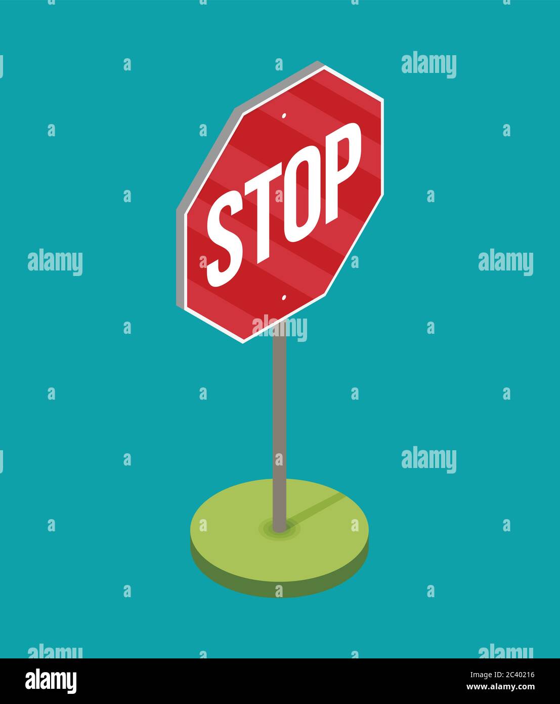 Stop a flat Stock Vector Images - Alamy