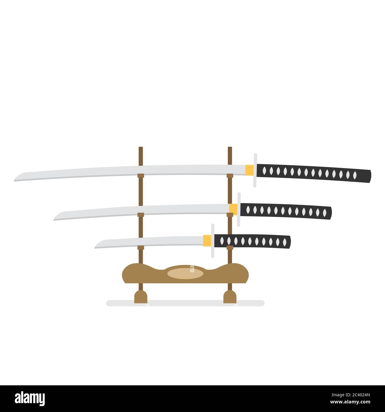 flat vector katana icon isolated on white background Stock Vector Image ...