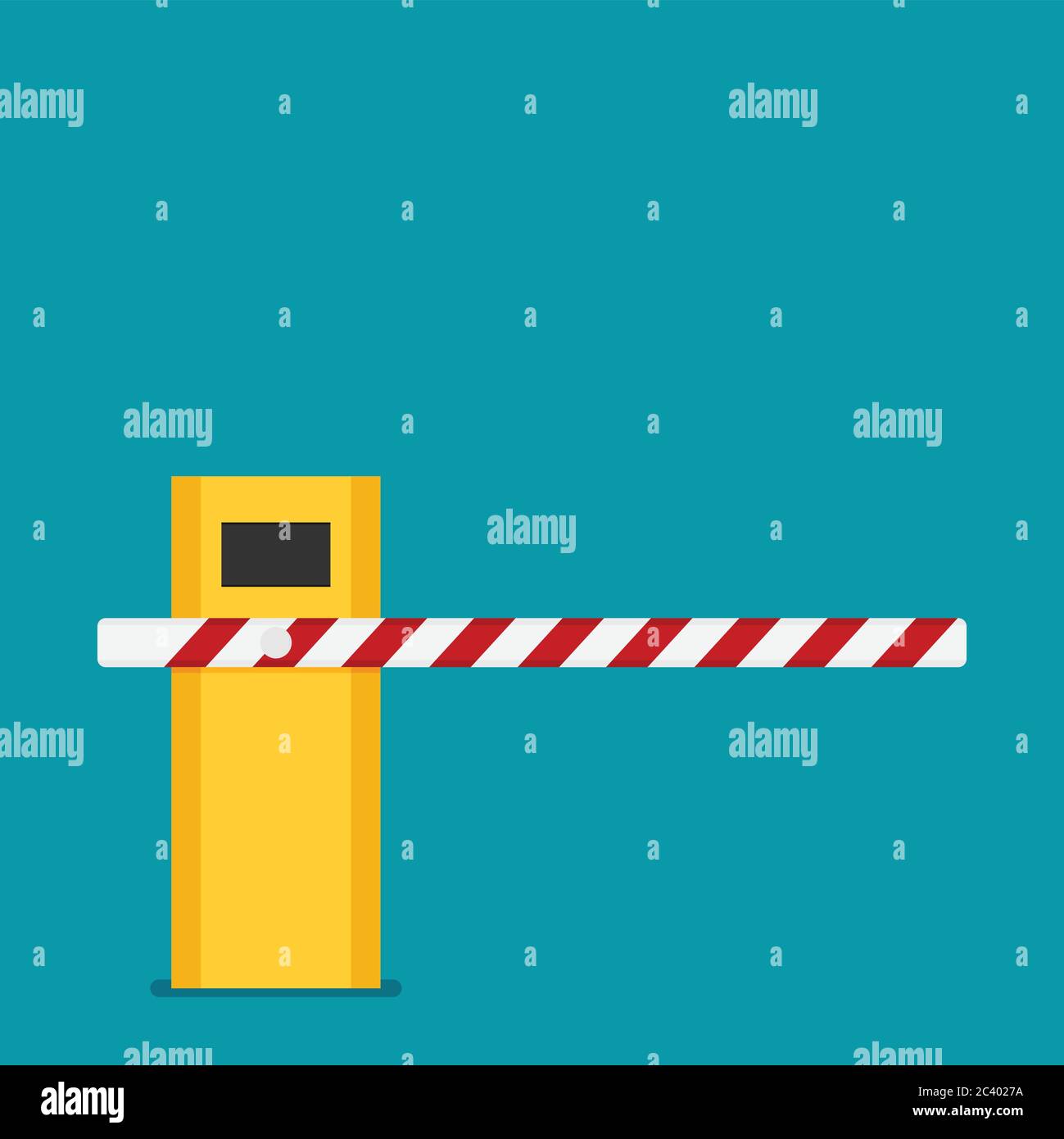 Parking barrier gate in flat style Stock Vector Image & Art - Alamy