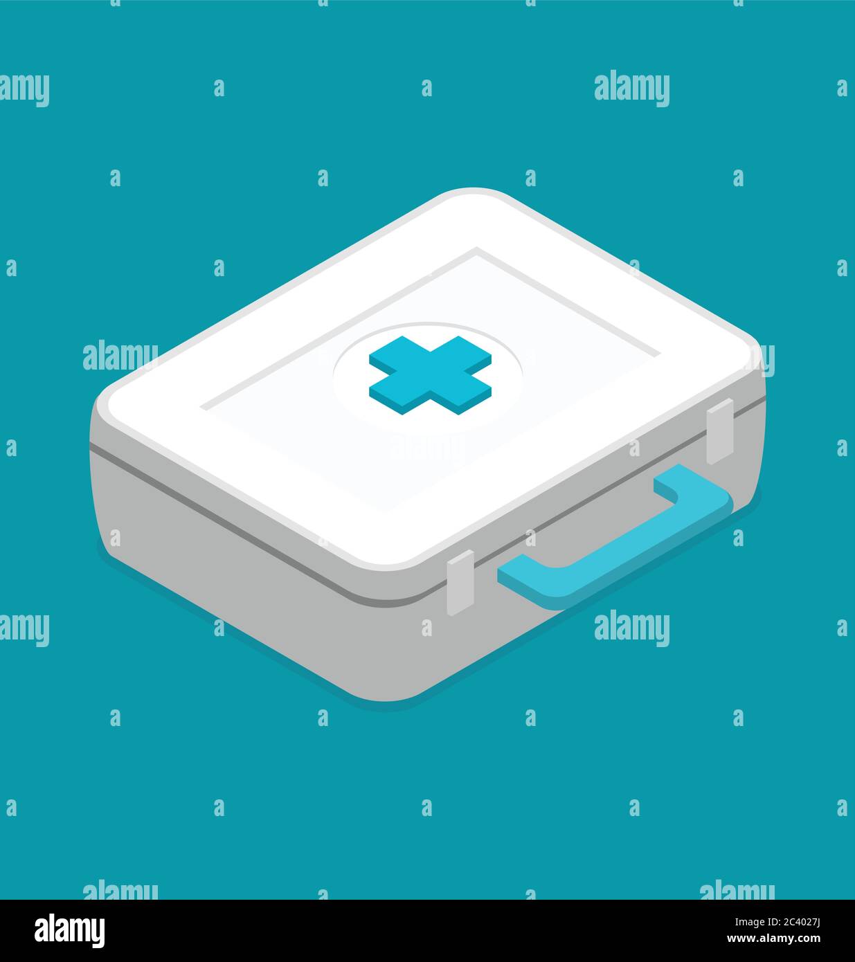 Flat vector first aid kit isolated on color background Stock Vector ...