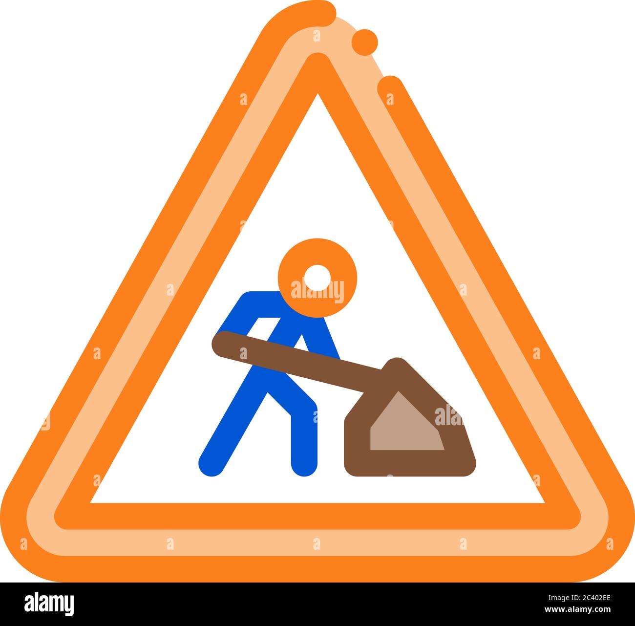 road repair mark icon vector outline illustration Stock Vector Image ...