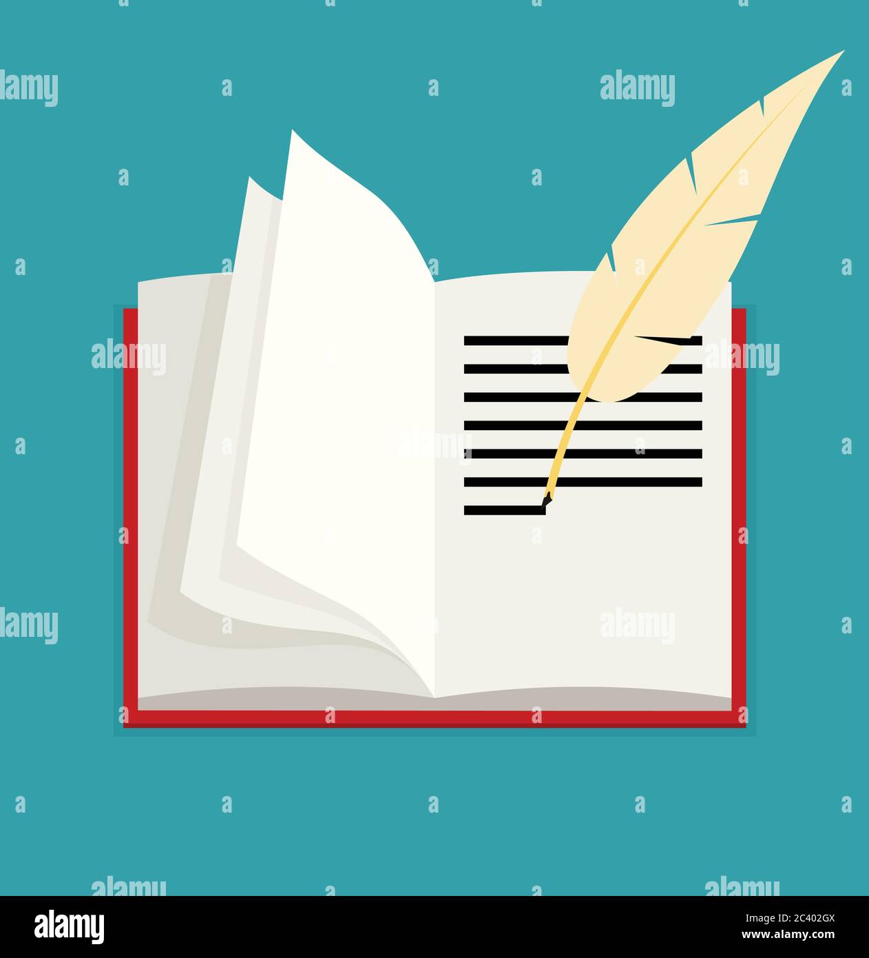 Flat book, vector eps10 illustration Stock Vector Image & Art - Alamy