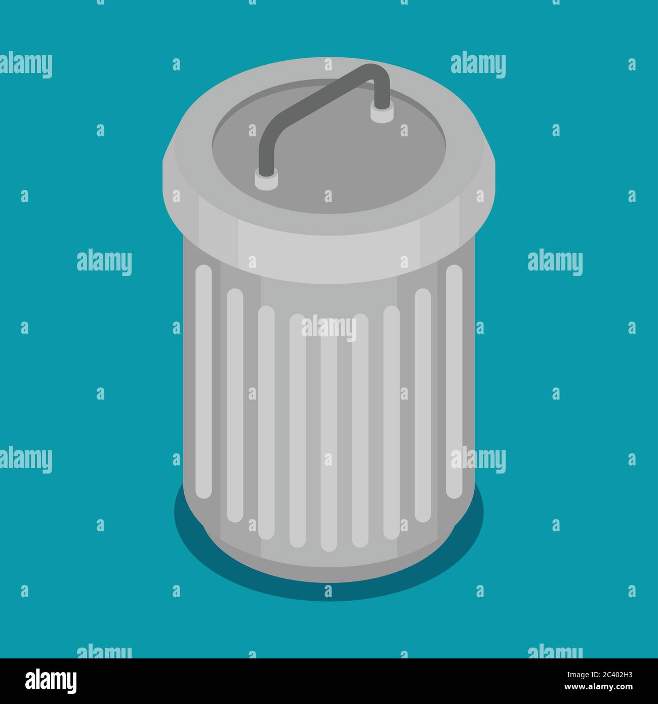 Flat vector Steel bin icon Stock Vector Image & Art - Alamy