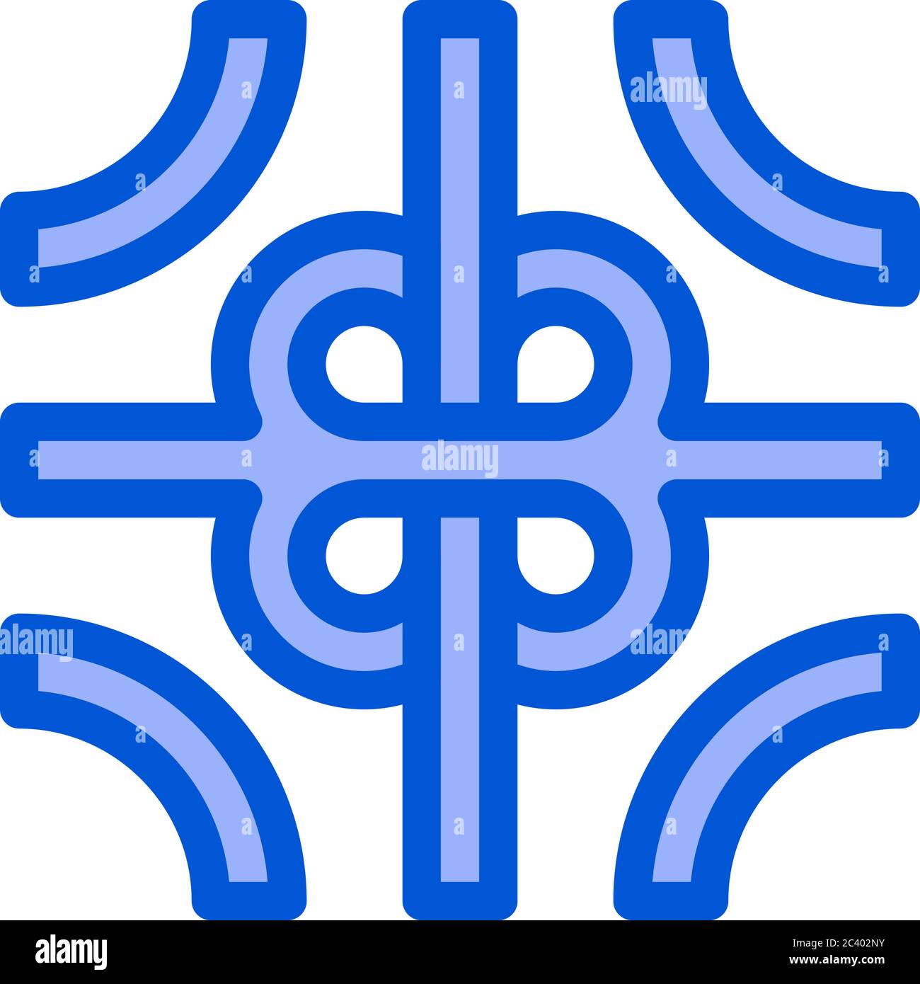 road fork icon vector outline illustration Stock Vector Image & Art - Alamy