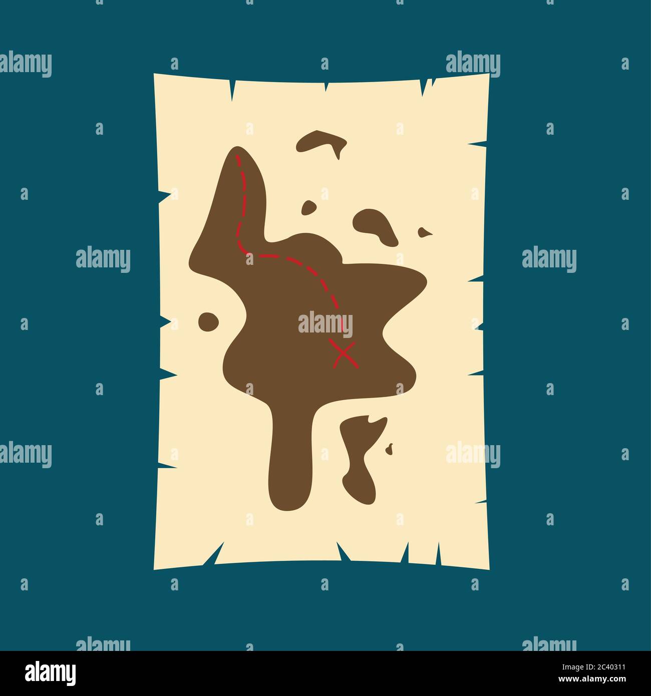 Treasure hunt map flat vector Stock Vector Image & Art - Alamy