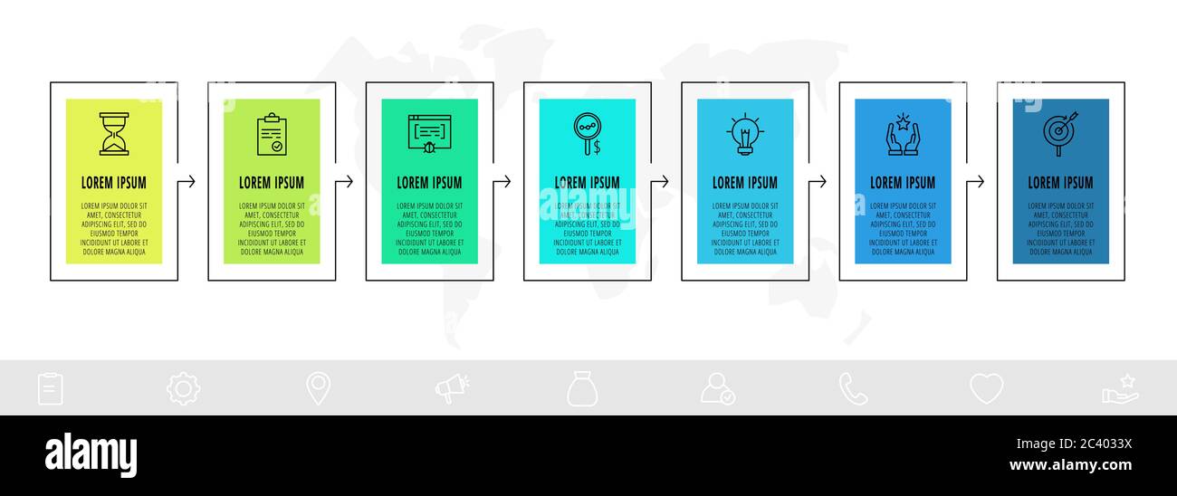 Timeline creative design linear infographics template. Business vector ...