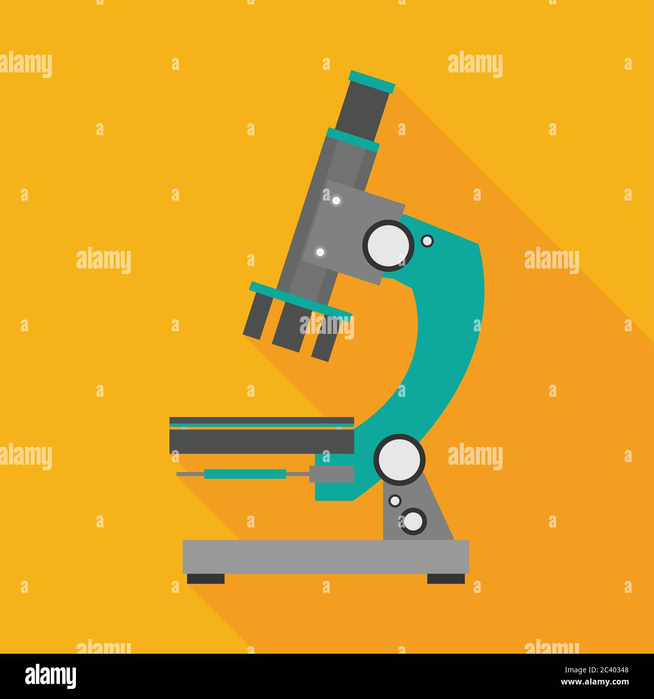Microscope flat vector icon Stock Vector Image & Art - Alamy