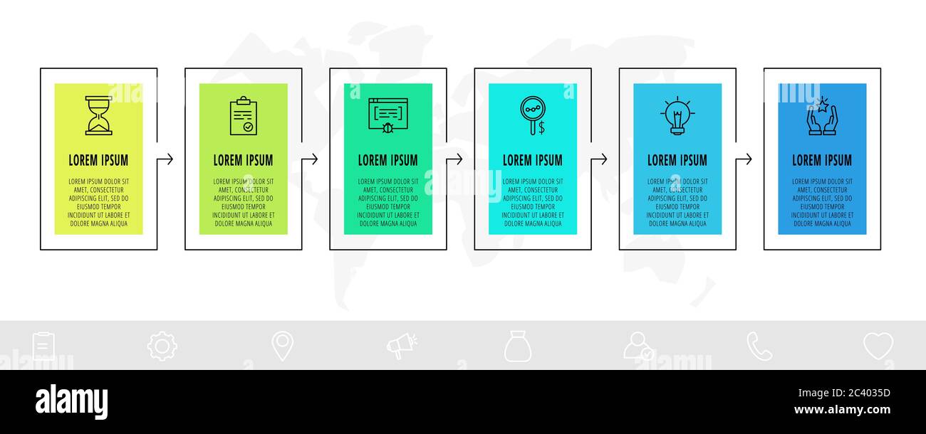 Timeline creative design linear infographics template. Business vector ...