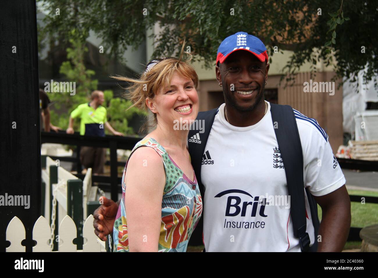 English cricketer Michael Carberry signs autographs and has his photo ...