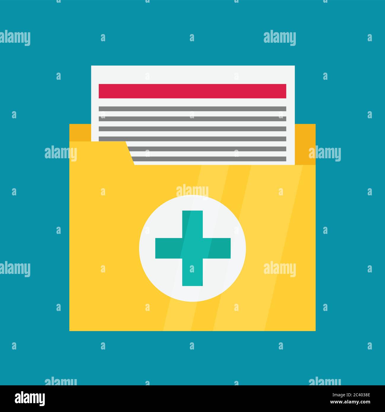 Medical files vector icon in flat style Stock Vector Image & Art - Alamy