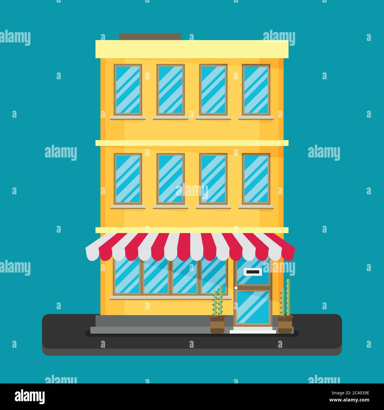 Flat shop building flat vector Stock Vector Image & Art - Alamy