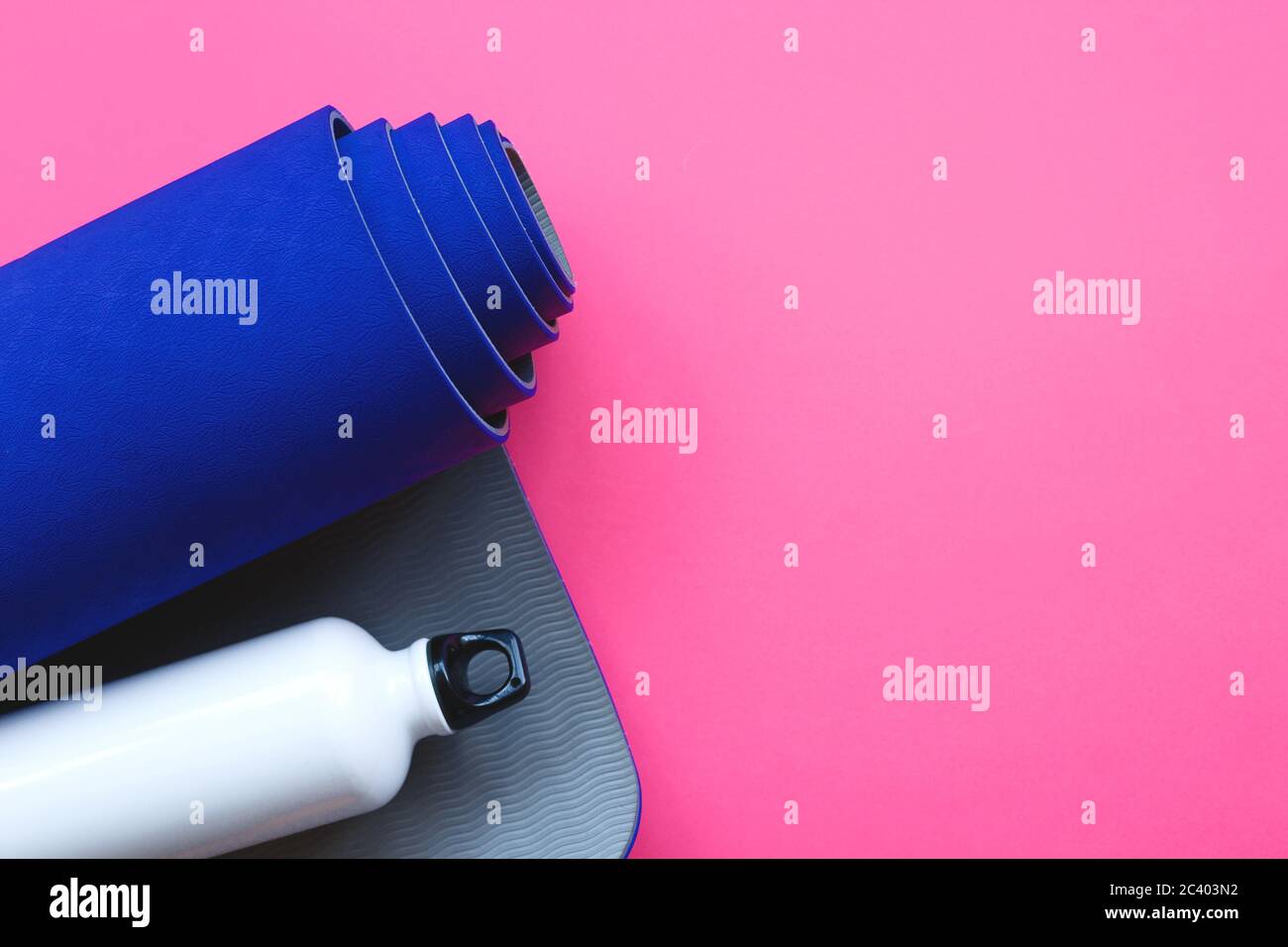 Bright pink and blue gym training mat hi-res stock photography and ...