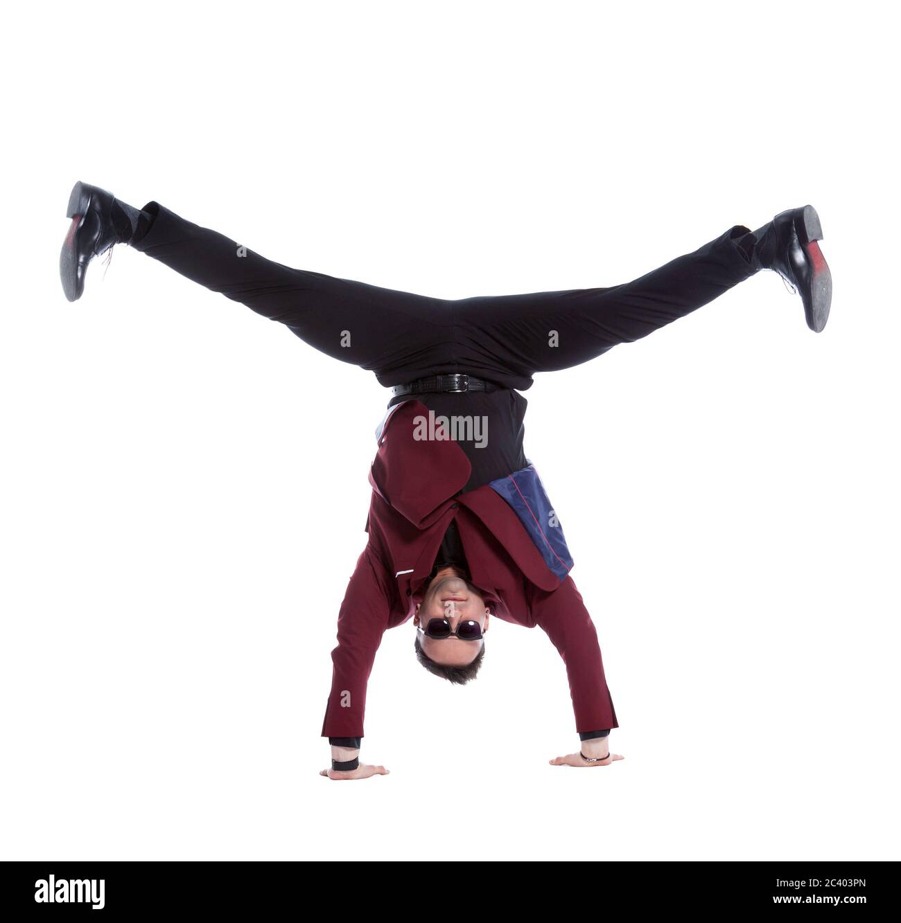 Young people isolated on white background having funny poses Stock ...